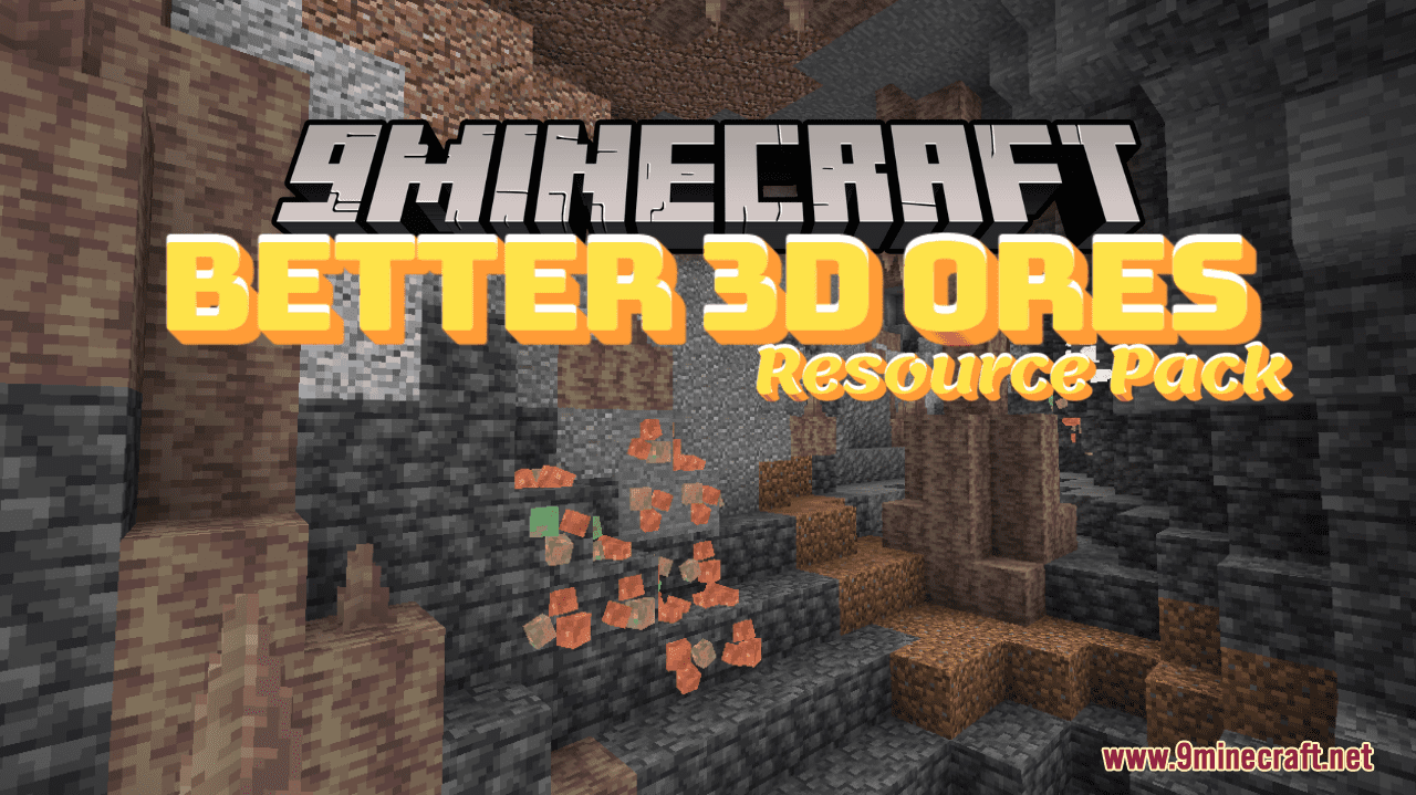 Better 3D Ores Resource Pack (1.19.2, 1.18.2) - Texture Pack - Mc-Mod.Net