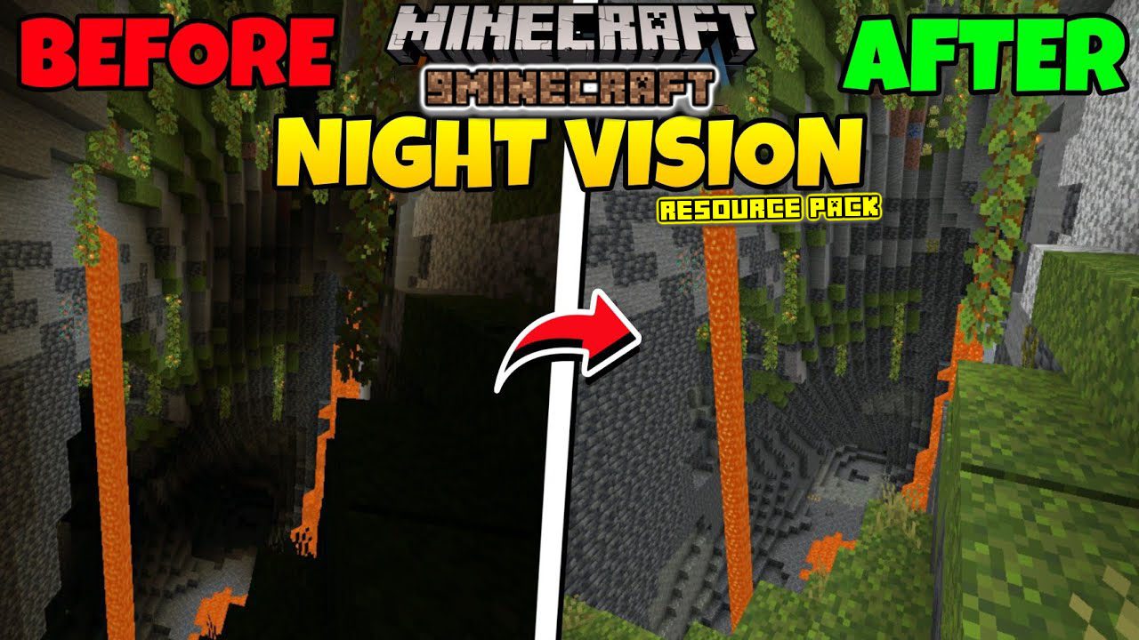 Night Vision Resource Pack (1.21.1, 1.20.1) - Texture Pack - Mc-Mod.Net
