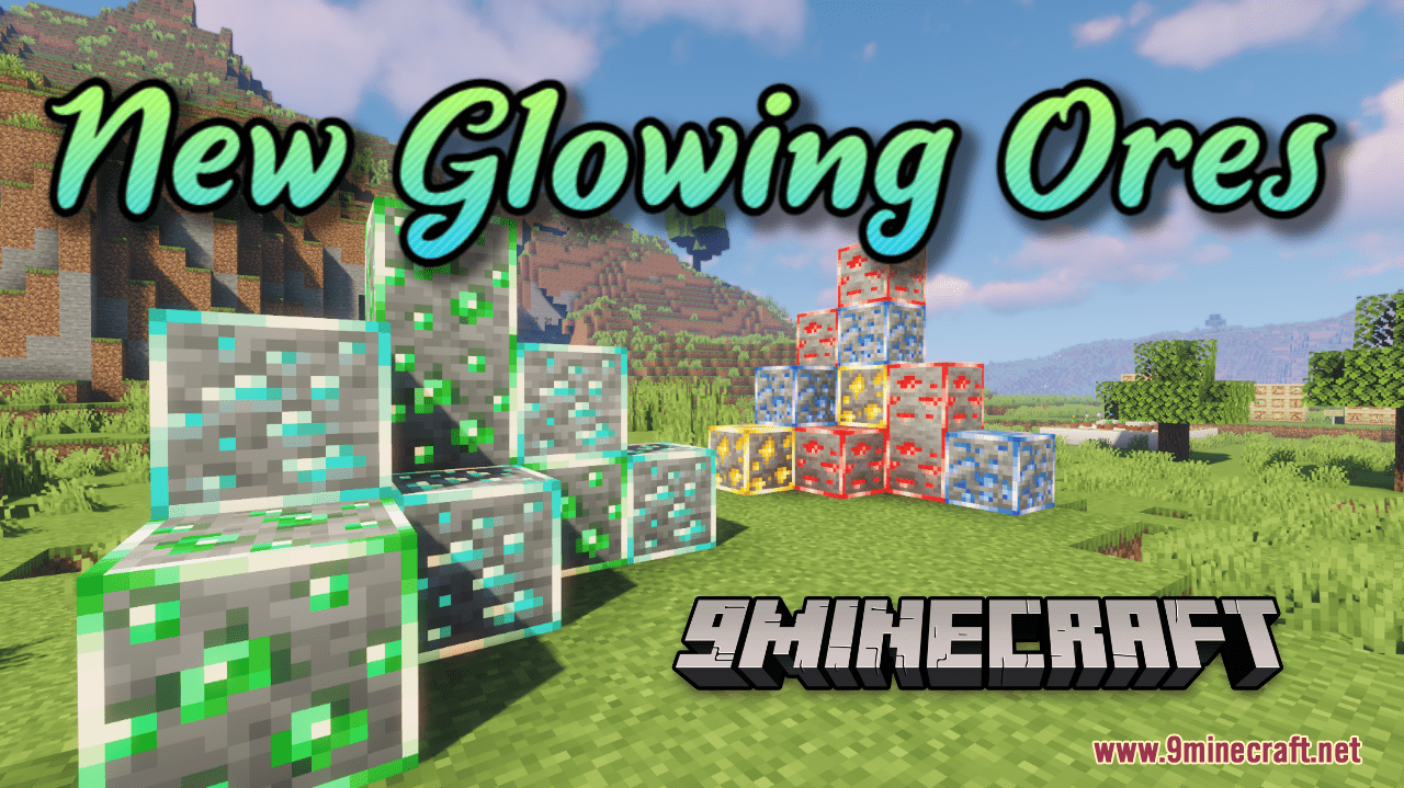 New Glowing Ores Resource Pack (1.21.1, 1.20.1) - Texture Pack - Mc-Mod.Net