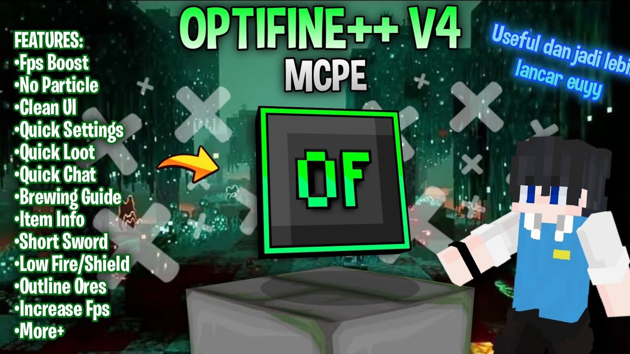 Optifine++ V4 (1.21, 1.20) - Fps Boost, Quick Loot, Clean UI - Mc-Mod.Net