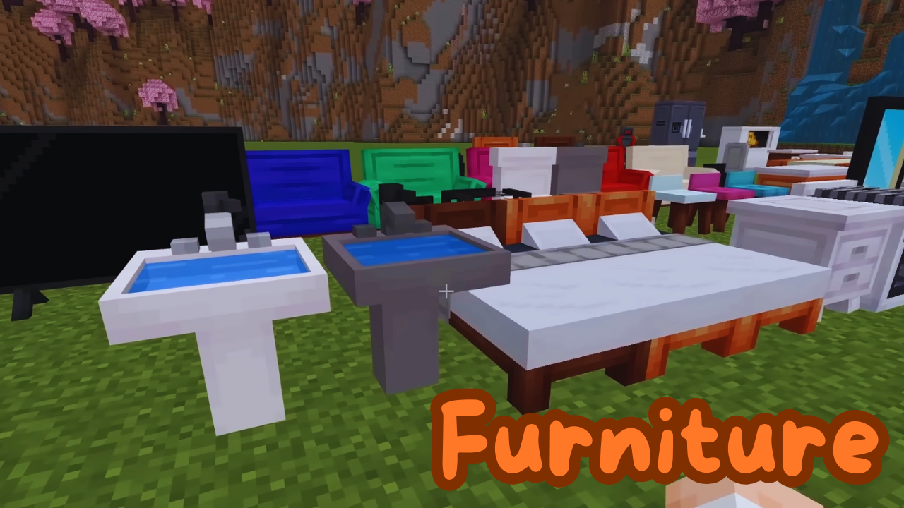 Furniture Addon (1.21) - MCPE/Bedrock Mod - Mc-Mod.Net