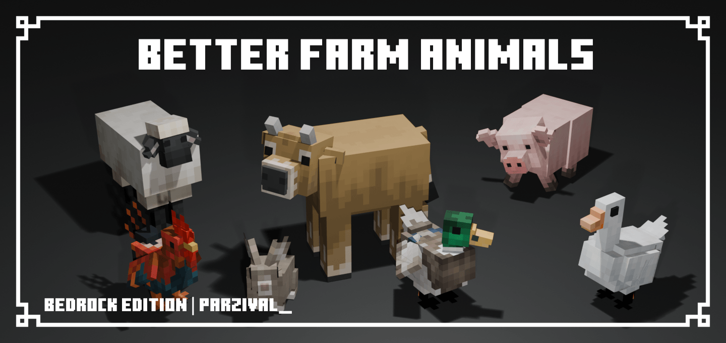 Better Farm Animals Texture Pack (26.20) - MCPE/Bedrock - Mc-Mod.Net