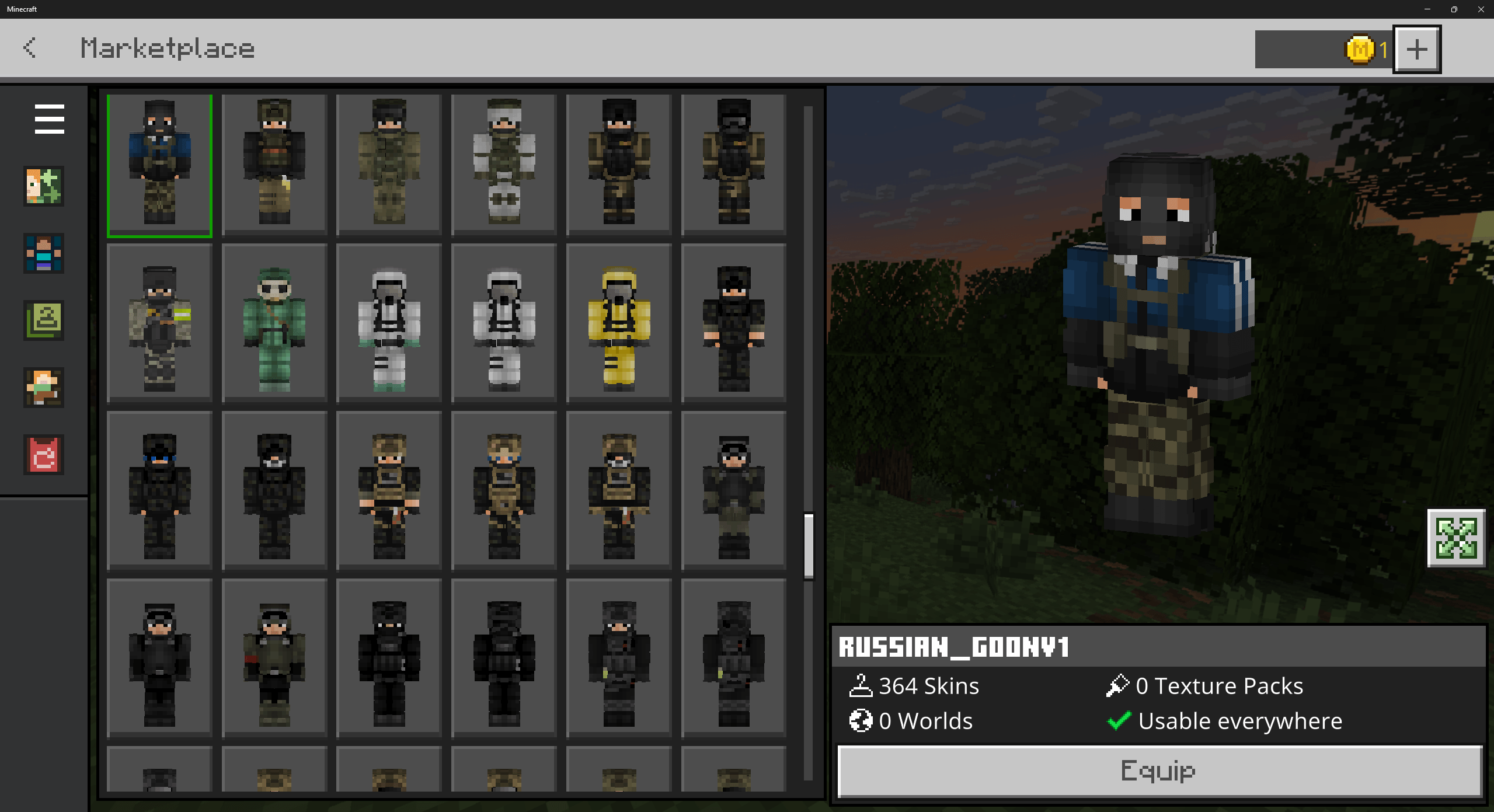Default642172'S Military Skins Skin Pack (26.10) - MCPE/Bedrock - Mc ...